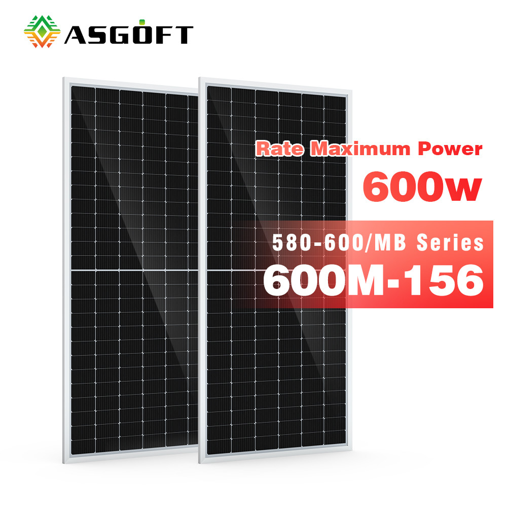 Full Black Off Grid 600 Watt Solar Photovoltaic Monocrystalline PV ...