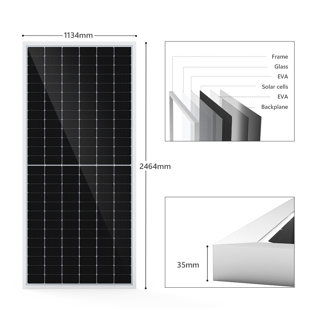 Full Black Off Grid 600 Watt Solar Photovoltaic Monocrystalline PV ...