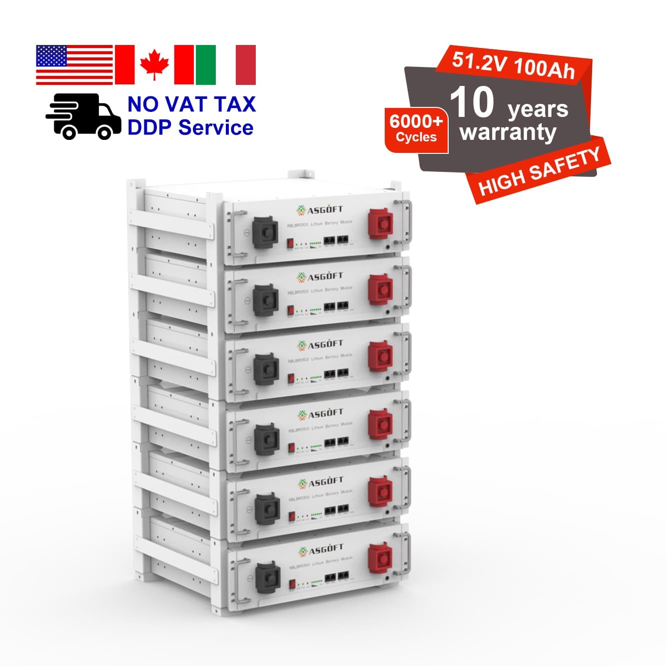 BYD Energy Storage Stackable Server Rack Mounted 51.2 V 100Ah Lifepo4 Battery